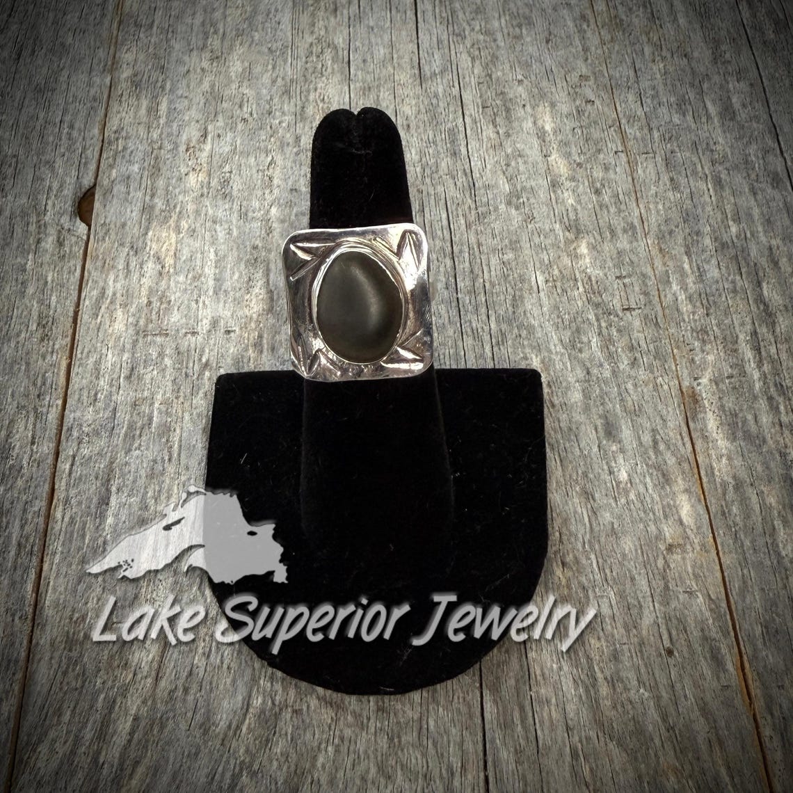 Lake Superior Basalt Sterling Silver Ring Size 6.5 - Etsy