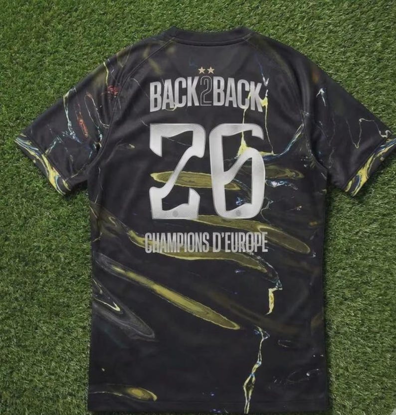 PSG 2 Stars Night Edition Jersey 2025/2026 – Back2back Champions Shirt ...