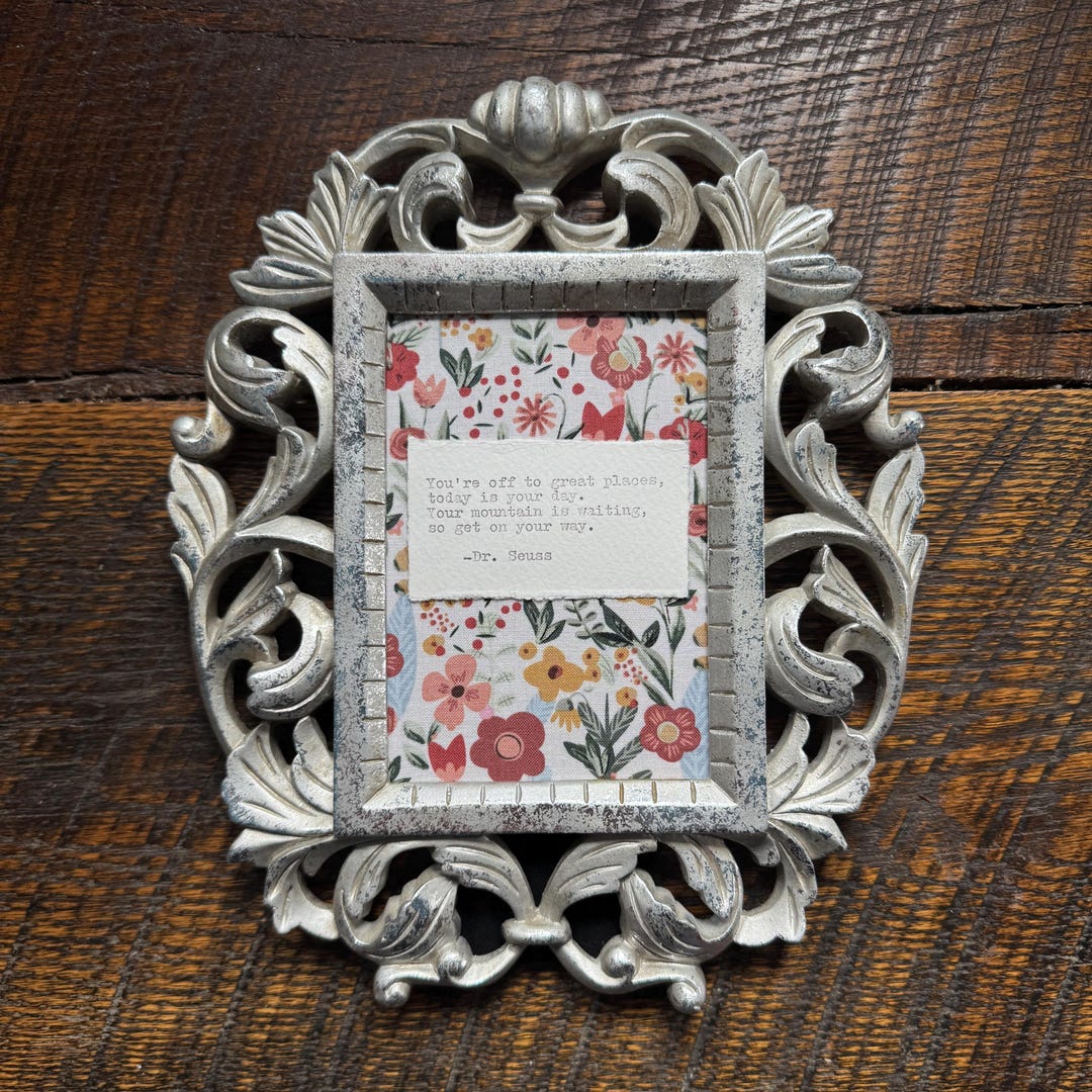Dr Seuss Hand-typed Quote Mounted and Framed - Etsy