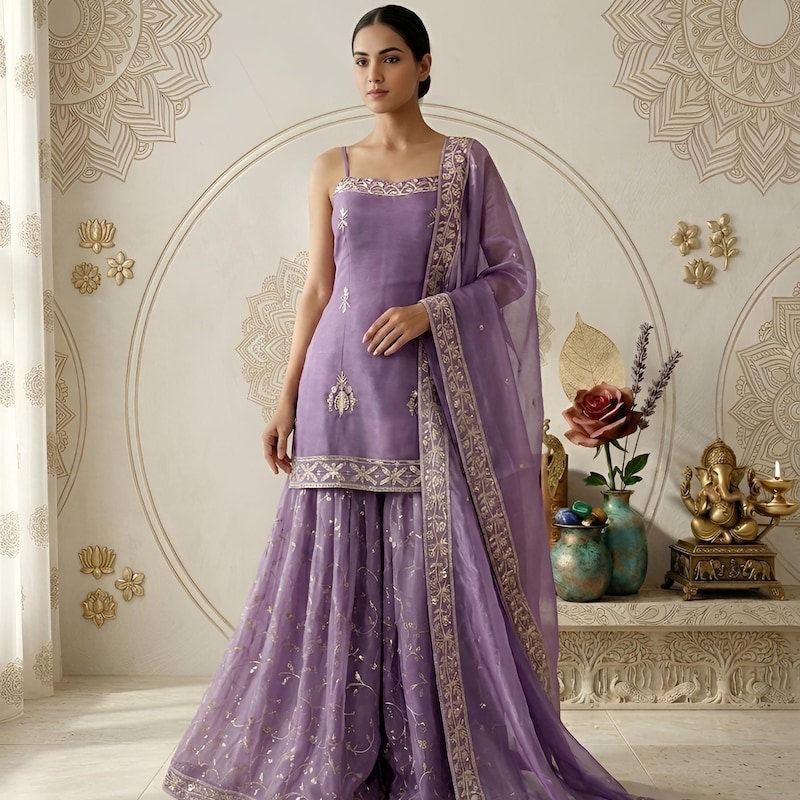 Purple Palazzo Suit - Etsy