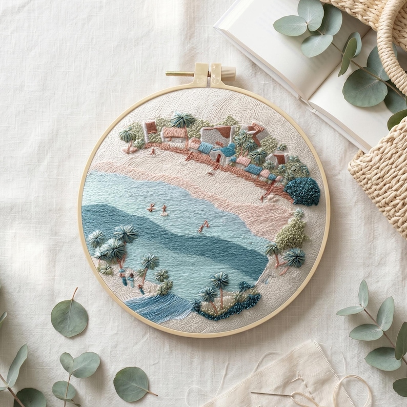 Landscape Series 4 Embroidery Kit for Beginners-scenery, DIY Starter ...