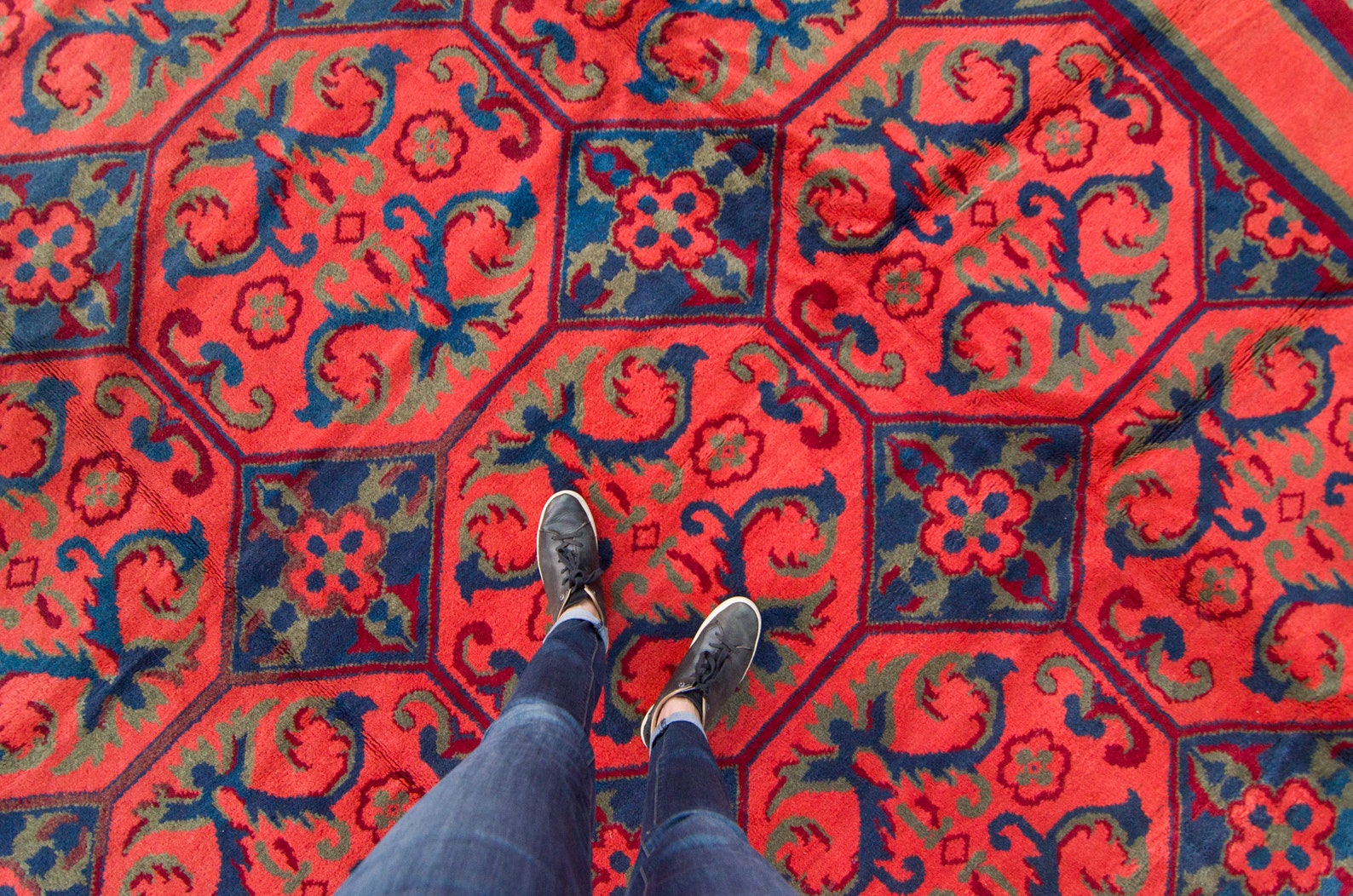 Antique 10 X 14 European Irish Rug Red Geometric Floral Hand - Etsy Ireland