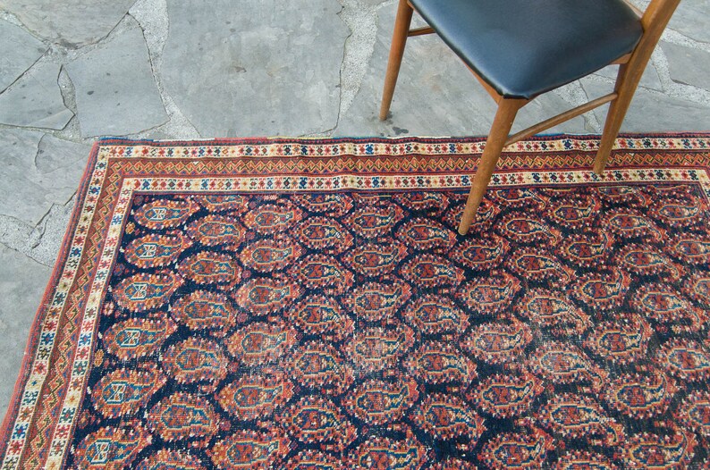 Antique Kurdistan 4 X 58 Rug Paisley Earth-toned Color - Etsy