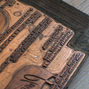 Vintage Set of 2 Letterpress Printing Blocks Metal Engraving Custom ...