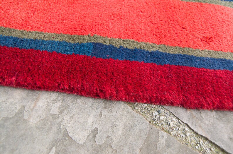 Antique 10 X 14 European Irish Rug Red Geometric Floral Hand - Etsy Ireland