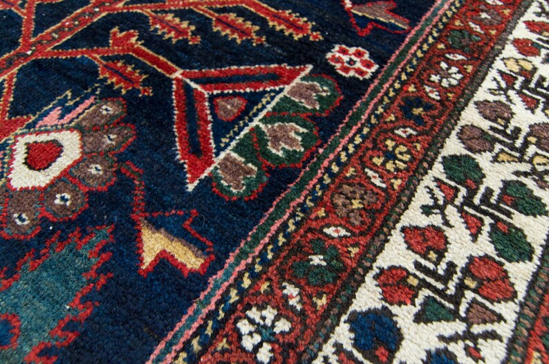 Antique Kurdish Rug 3’7” X 9’4.5” Tree of Life Design Flowers Vines ...