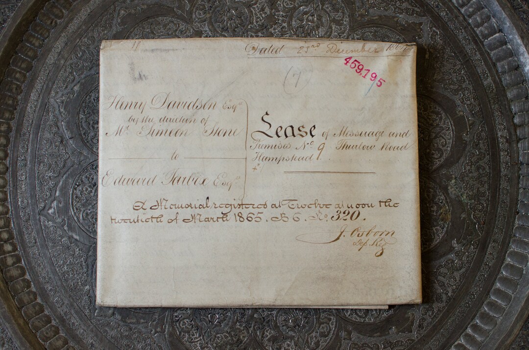 Antique Rare American/british Small Indenture of Lease Agreement Deed ...