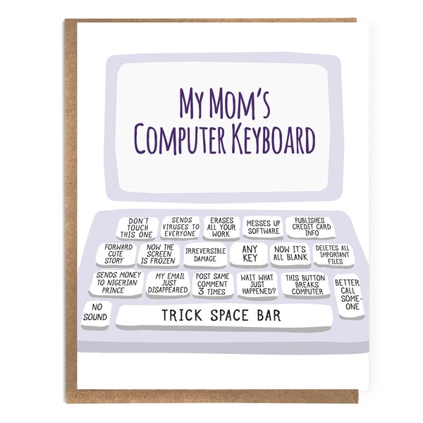 Keyboard Birthday Card - Etsy