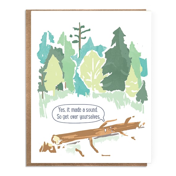 Cartoon Image Of A Tree Falls In The Woods If