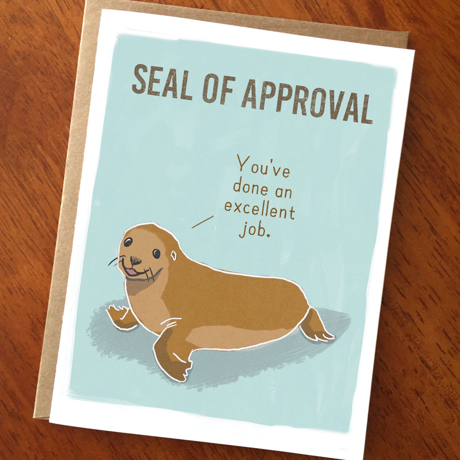 Seal of Approval Funny and Cute Congratulations Card Funny | Etsy
