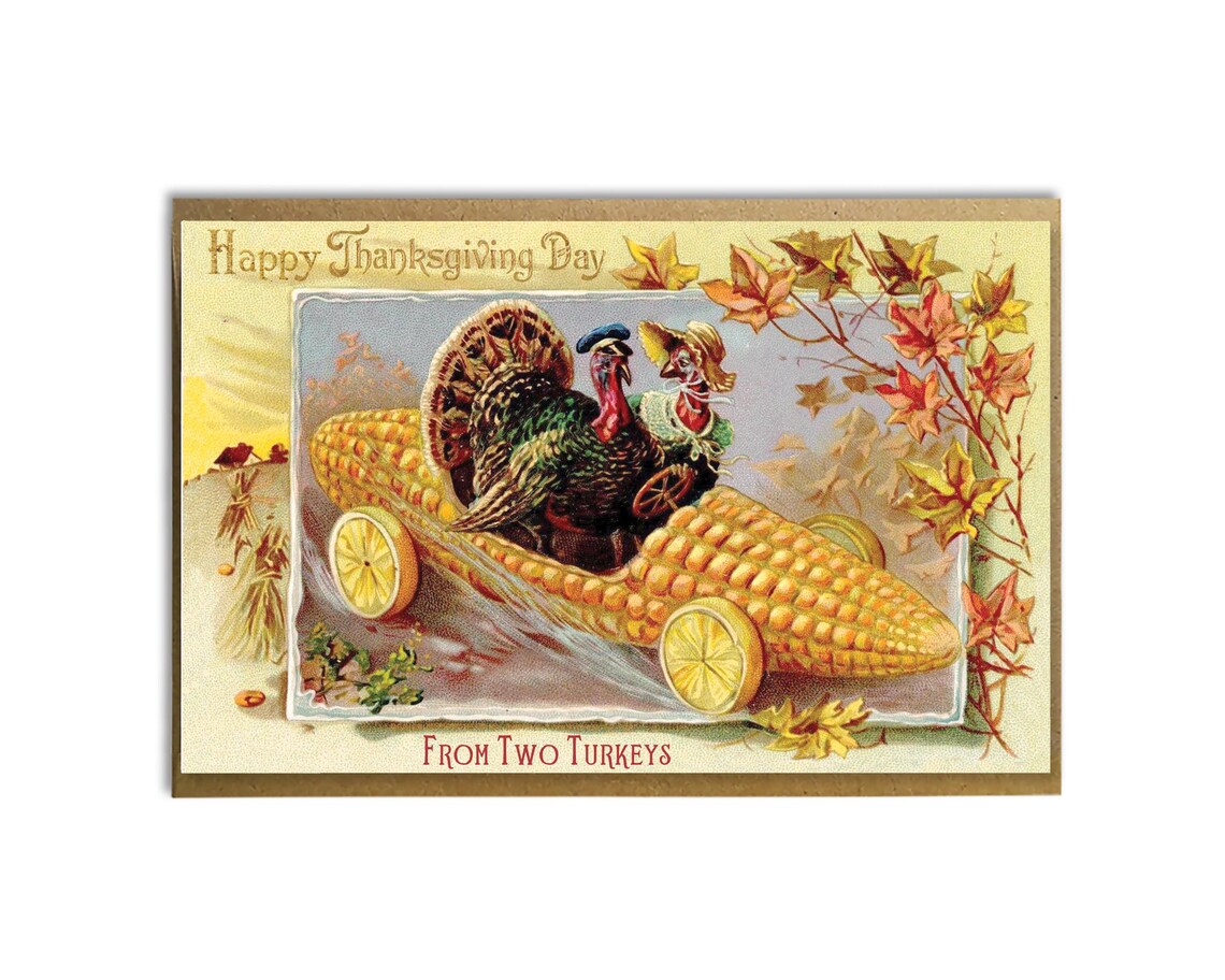 Vintage Thanksgiving Card: Funny Turkey Day Card for Couples - Etsy