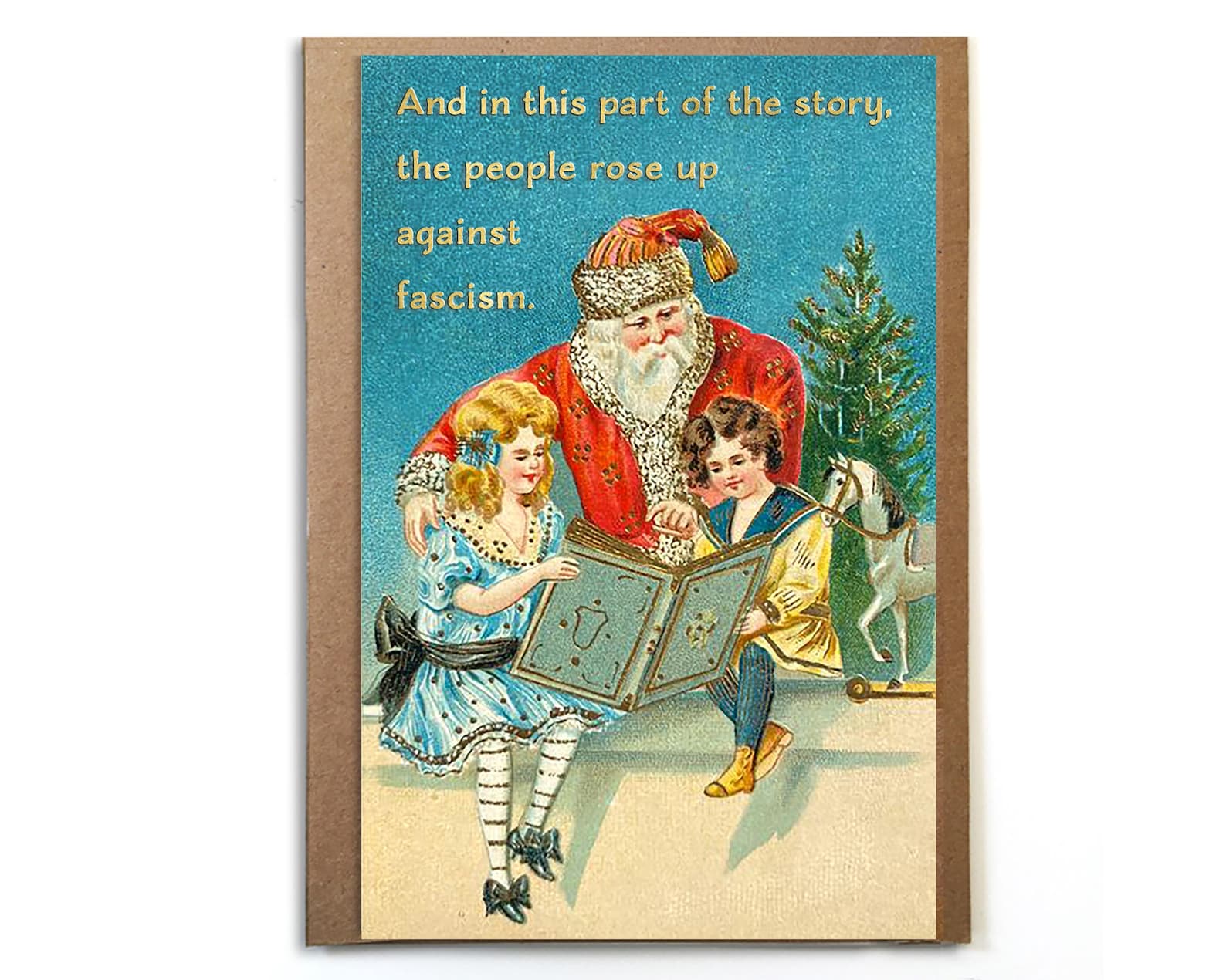 Political Liberal Christmas Card; Vintage Santa Anti-trump - Etsy
