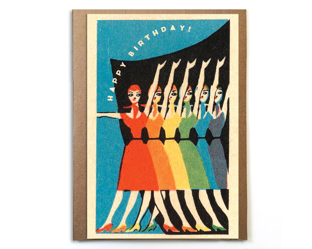 Vintage Style Birthday Card: Fun and Colorful International Women's Day ...