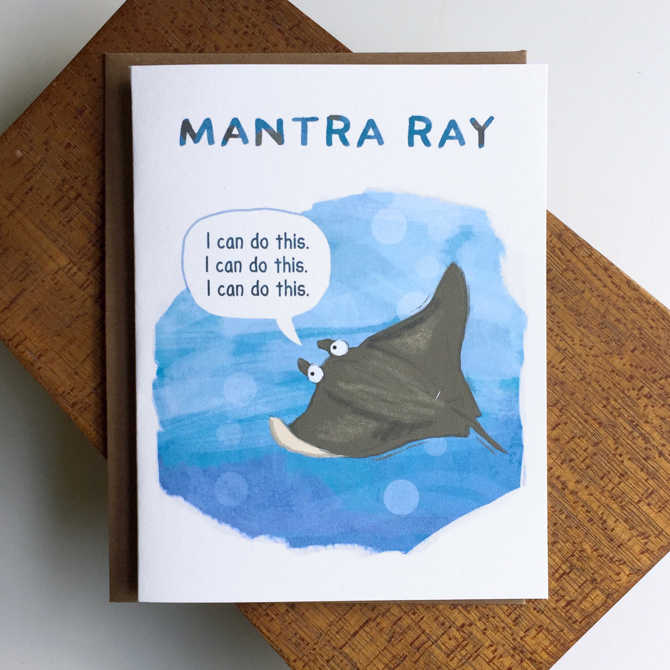 Mantra Ray Manta Ray Saying Mantra Funny Inspirational Card | Etsy