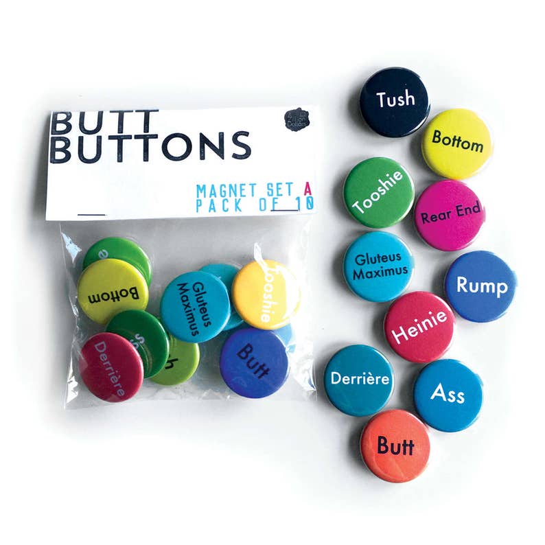 Butt Buttons set A Cute Magnet or Pins Set Magnet Set Pin - Etsy