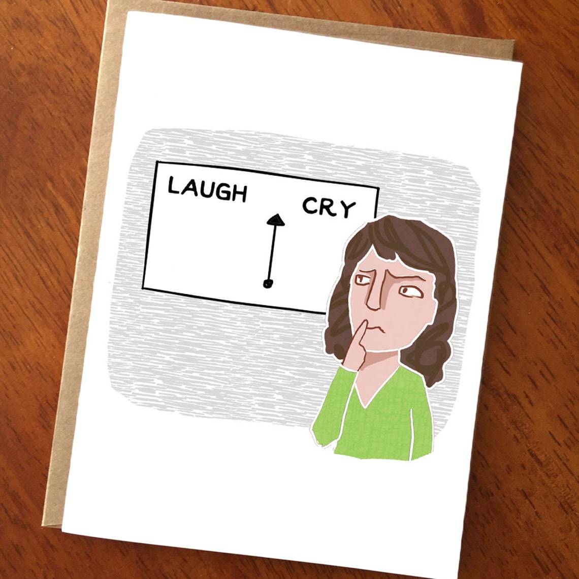 Laugh or Cry? Funny Sarcastic Card; Don't Know Whether to Laugh or Cry ...