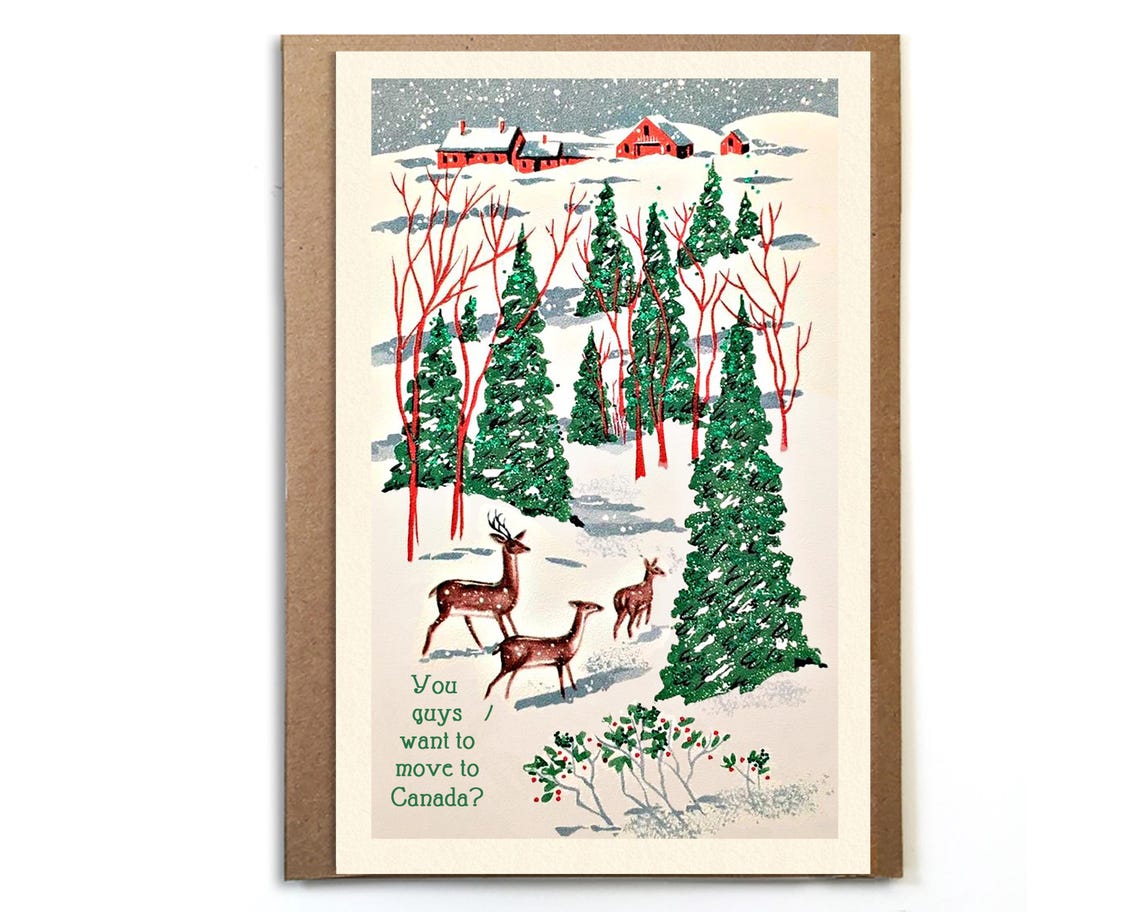 You Guys Want to Move to Canada? Classic Vintage Christmas Scene With ...