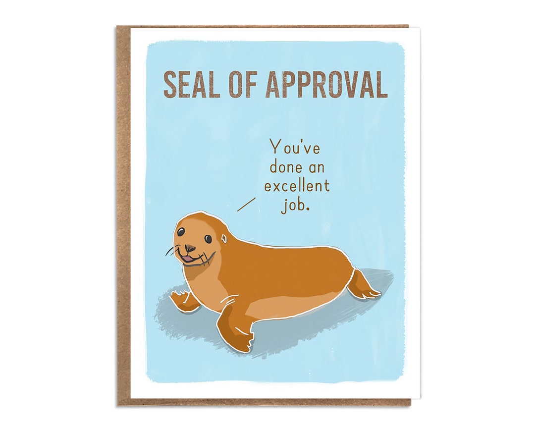Seal of Approval; Funny and Cute Congratulations Card; Funny Graduation ...