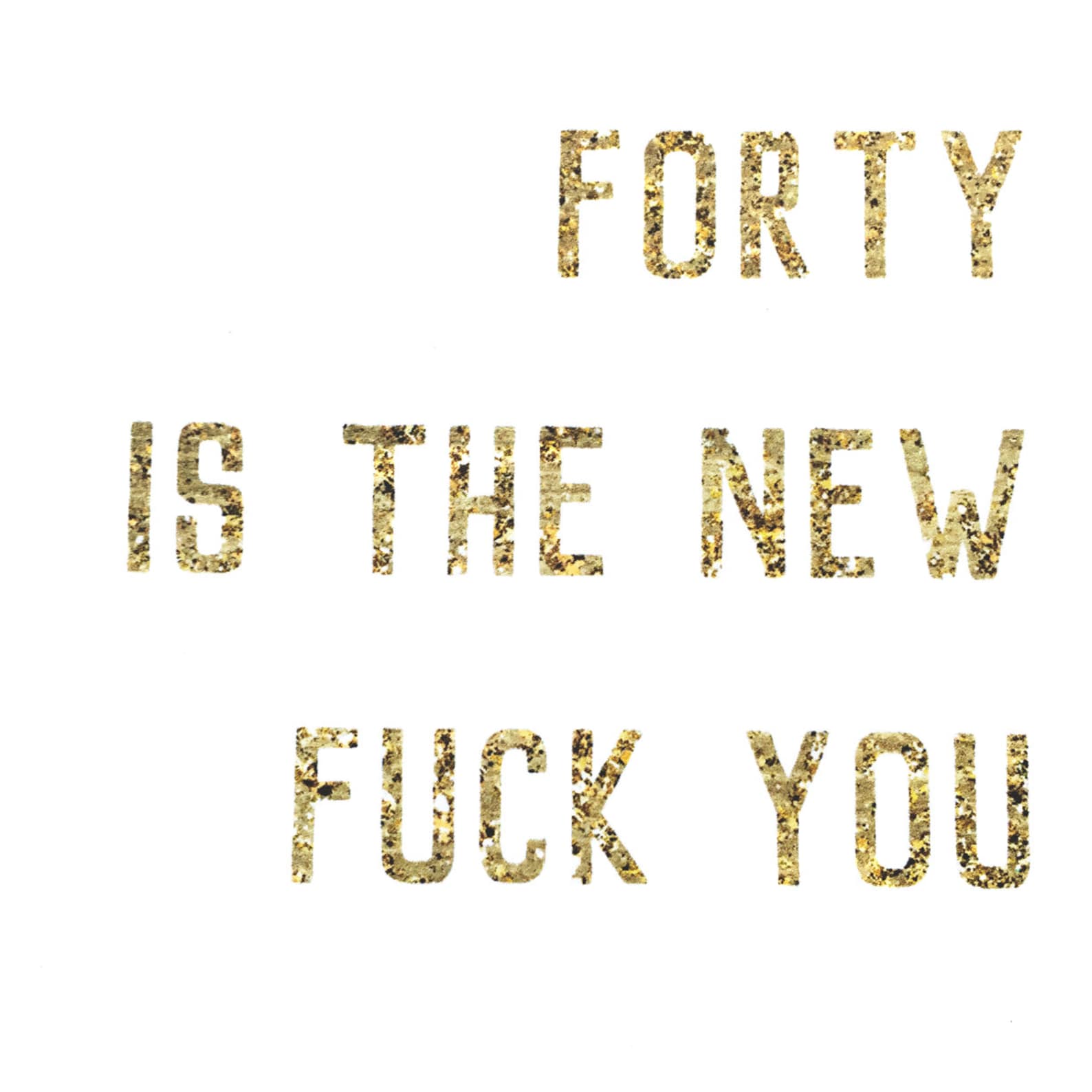 Forty is the New Fuck You Funny 40th Birthday Card Sarcastic | Etsy