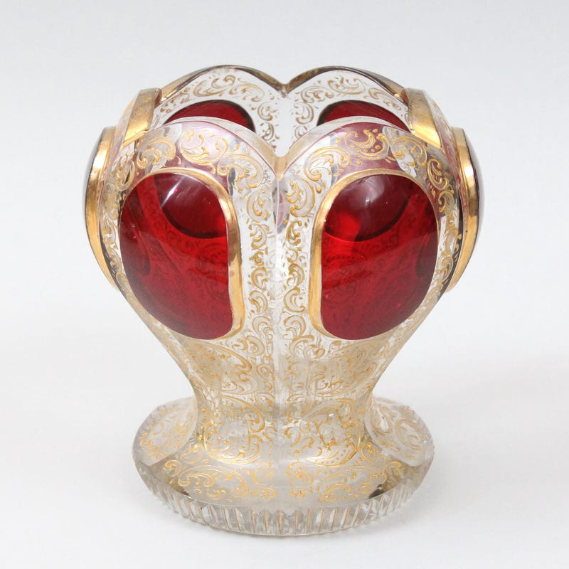 Moser Bohemian Glass Vases - Etsy