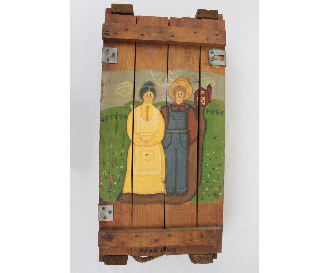 Folk Art Painting 1953 US Korean War 3.5" Rocket M28A2 Wood Ammo Crate ...