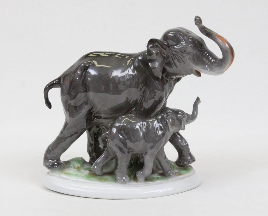 Rare Elephant Figurine Sculpture Fasold and Stauch Germany Porcelain ...
