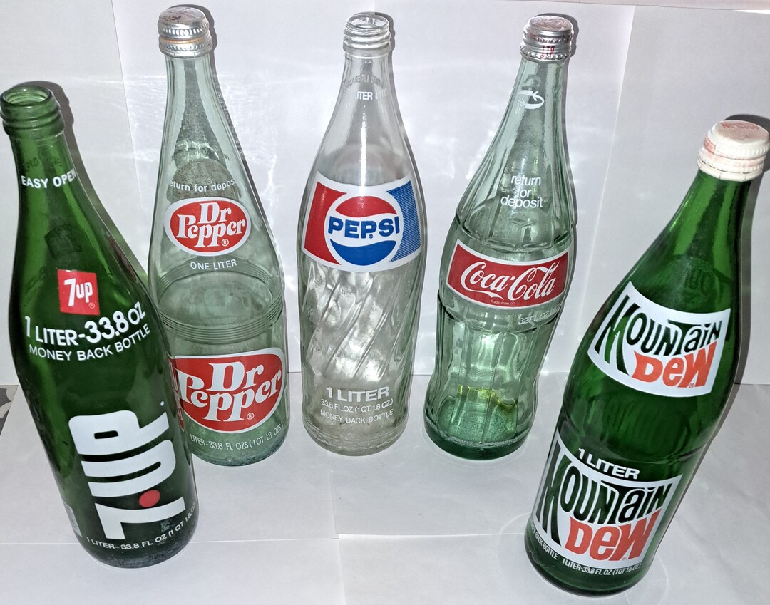Vintage Glass Soda 1 Liter Bottles - Etsy