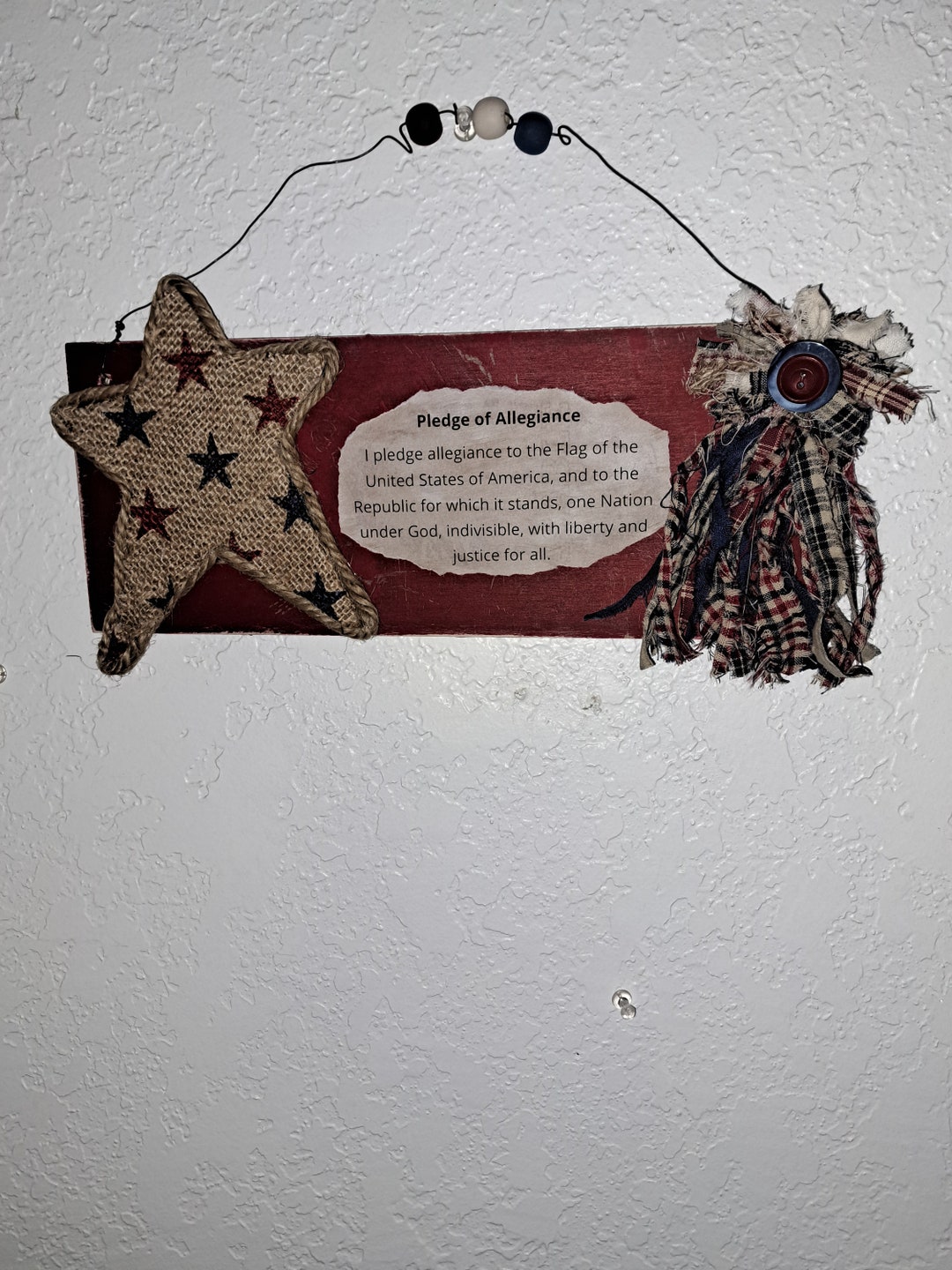 Americana Pledge of Allegiance Wall Decor - Etsy
