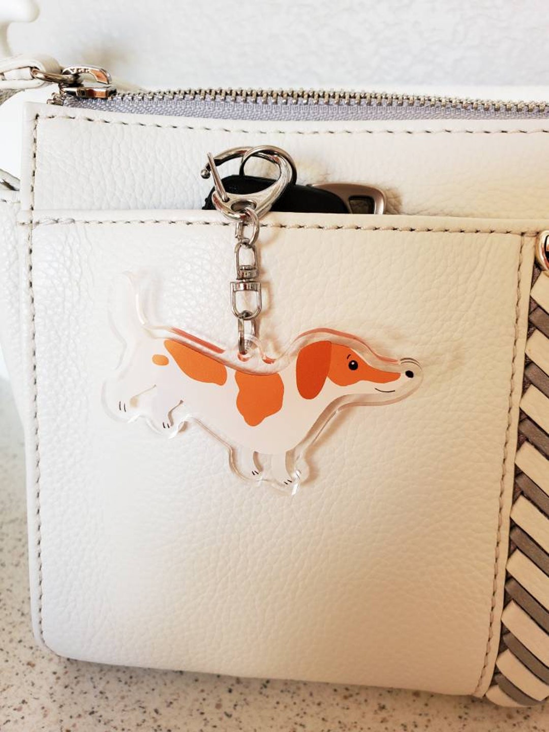 Dachshund Keychain, Doxie Keychain, Double Sided Acrylic Keyring/charm ...