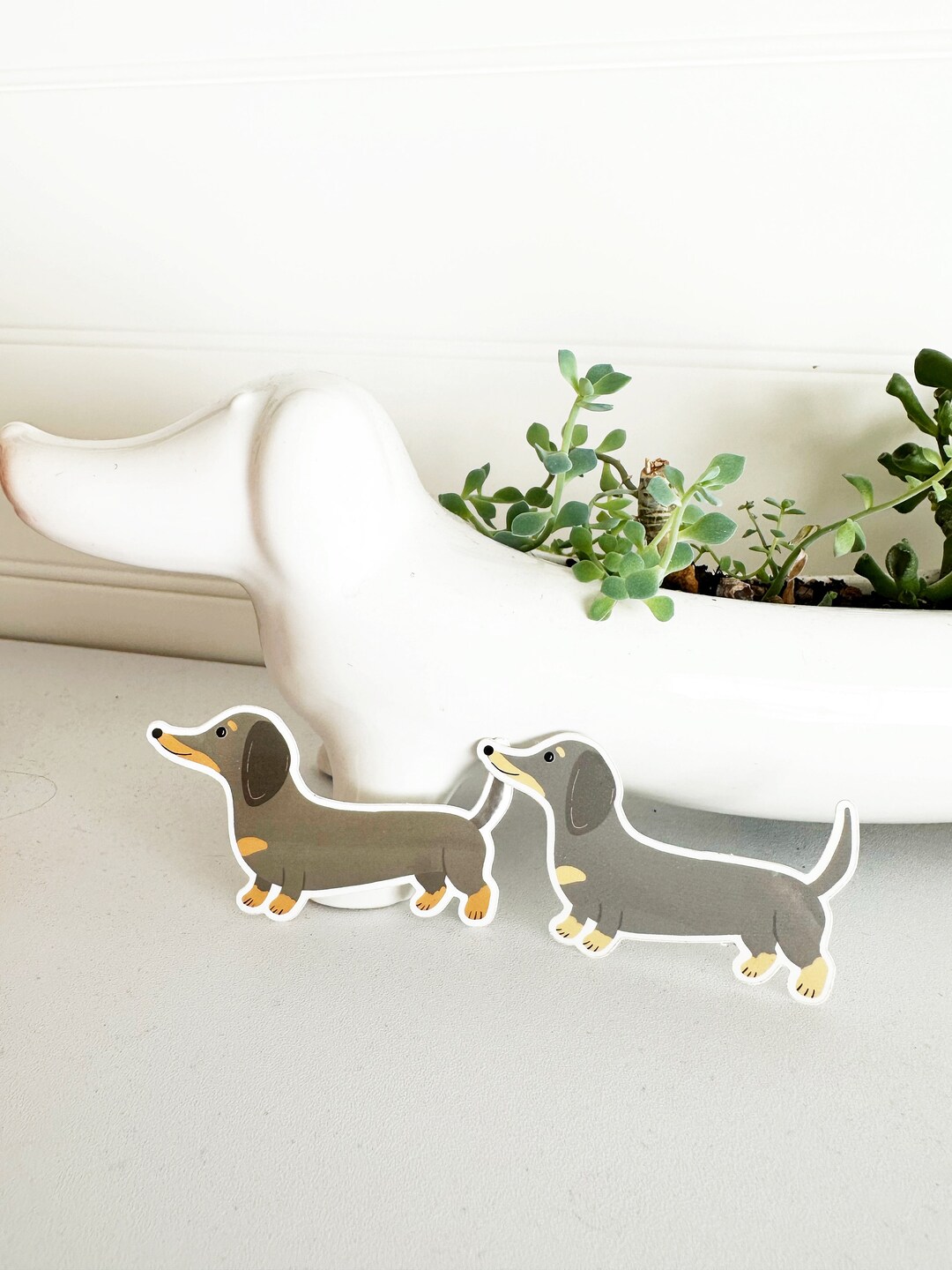Isabella Tan Dachshund Vinyl Sticker, Doxie Art - Etsy