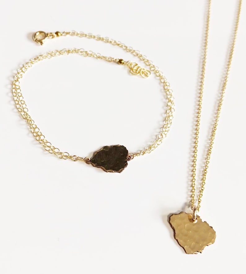 Hammered Kauai Charm Necklace: Sterling Silver Hawaiian Island Jewelry ...
