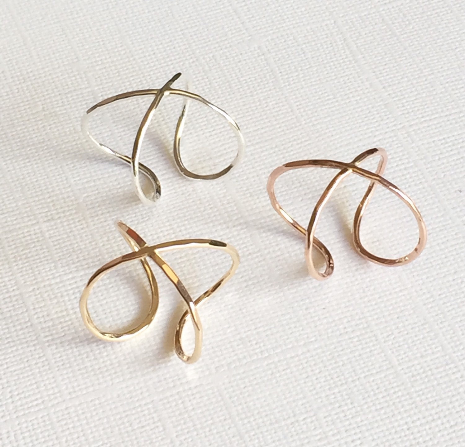 Infinity Ring X Ring Stacking Ring Sterling Silver | Etsy