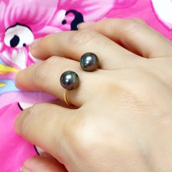 Ring ADORA Tahitian Pearls Ring Open Cuff Ring Momi Ring | Etsy