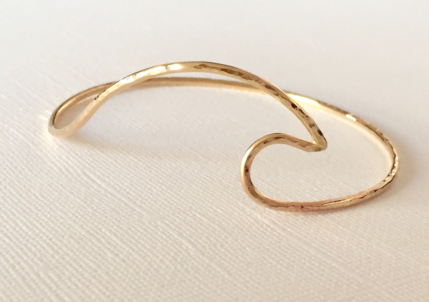 Bangle Nalu Wave Bangle Gold Filled Wave Bangle Ocean - Etsy