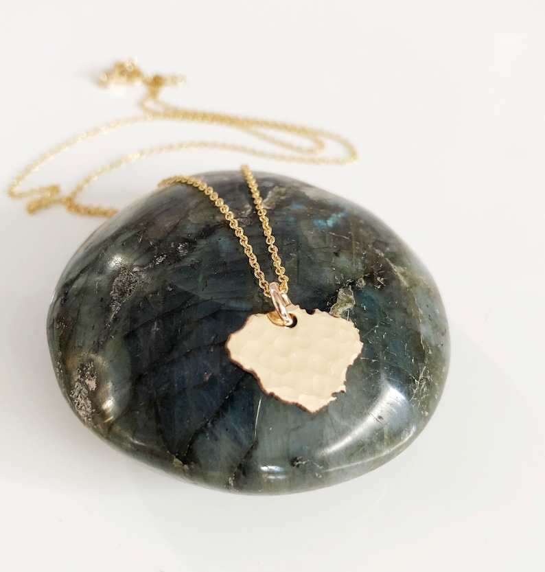 Hammered Kauai Charm Necklace: Sterling Silver Hawaiian Island Jewelry ...