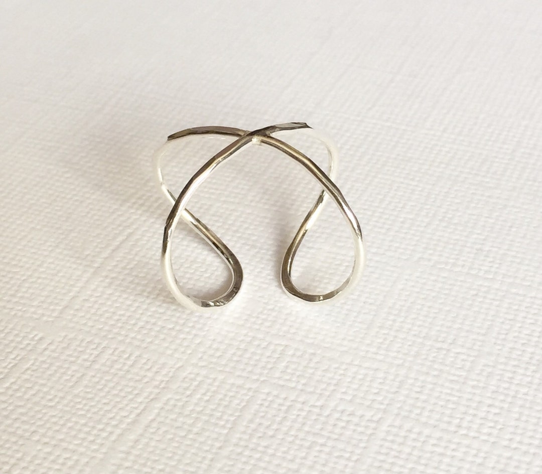 Infinity Ring - X Ring - Stacking Ring - Sterling Silver Infinity Ring ...