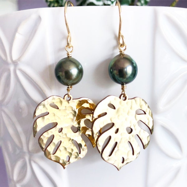 Monstera Earrings - Etsy