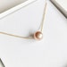 Pink Edison Pearl Necklace: 14k Gold Filled Floating Pearl - Etsy