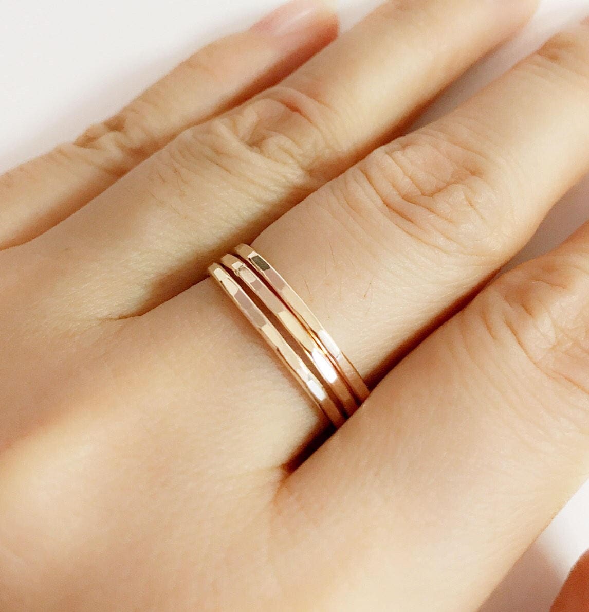 Clara Rings Set Set of 3 Gold Filled Stackable Rings - Etsy