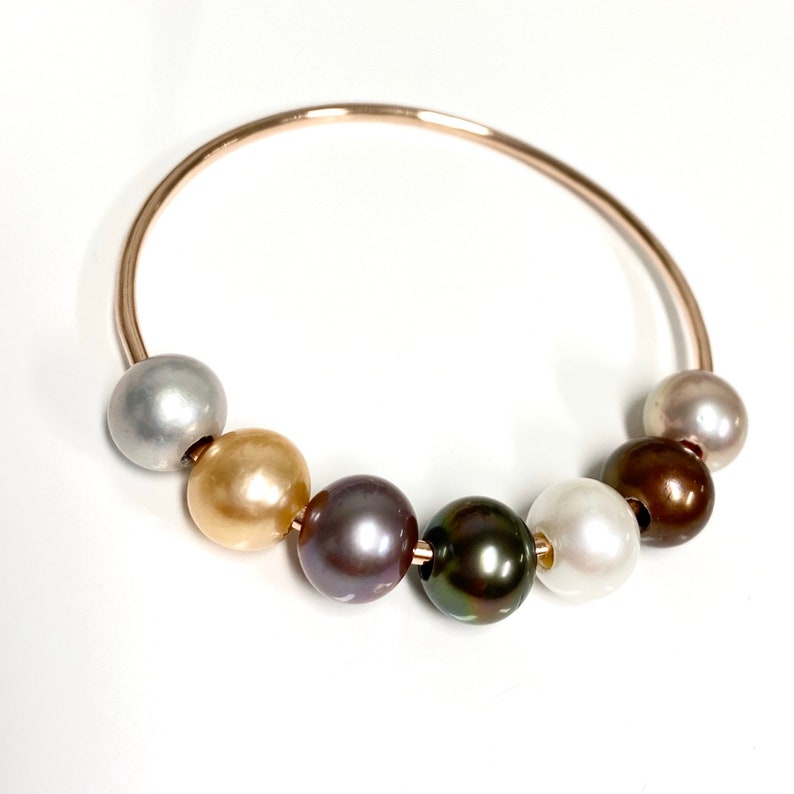 PRIMROSE bangle Rainbow pearl bangle pearl bangle pearl | Etsy