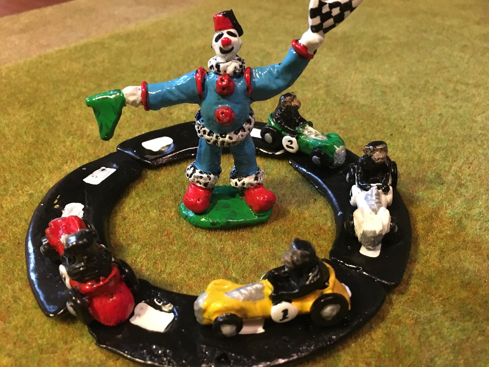 Circus Clown and Race Car Monkeys 54mm - Etsy