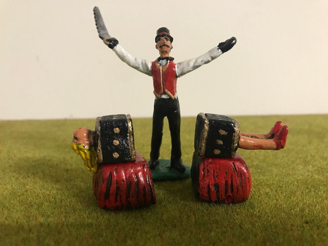 Magician and Assistant Set 3” Figure Set Metal and Plastic - Etsy