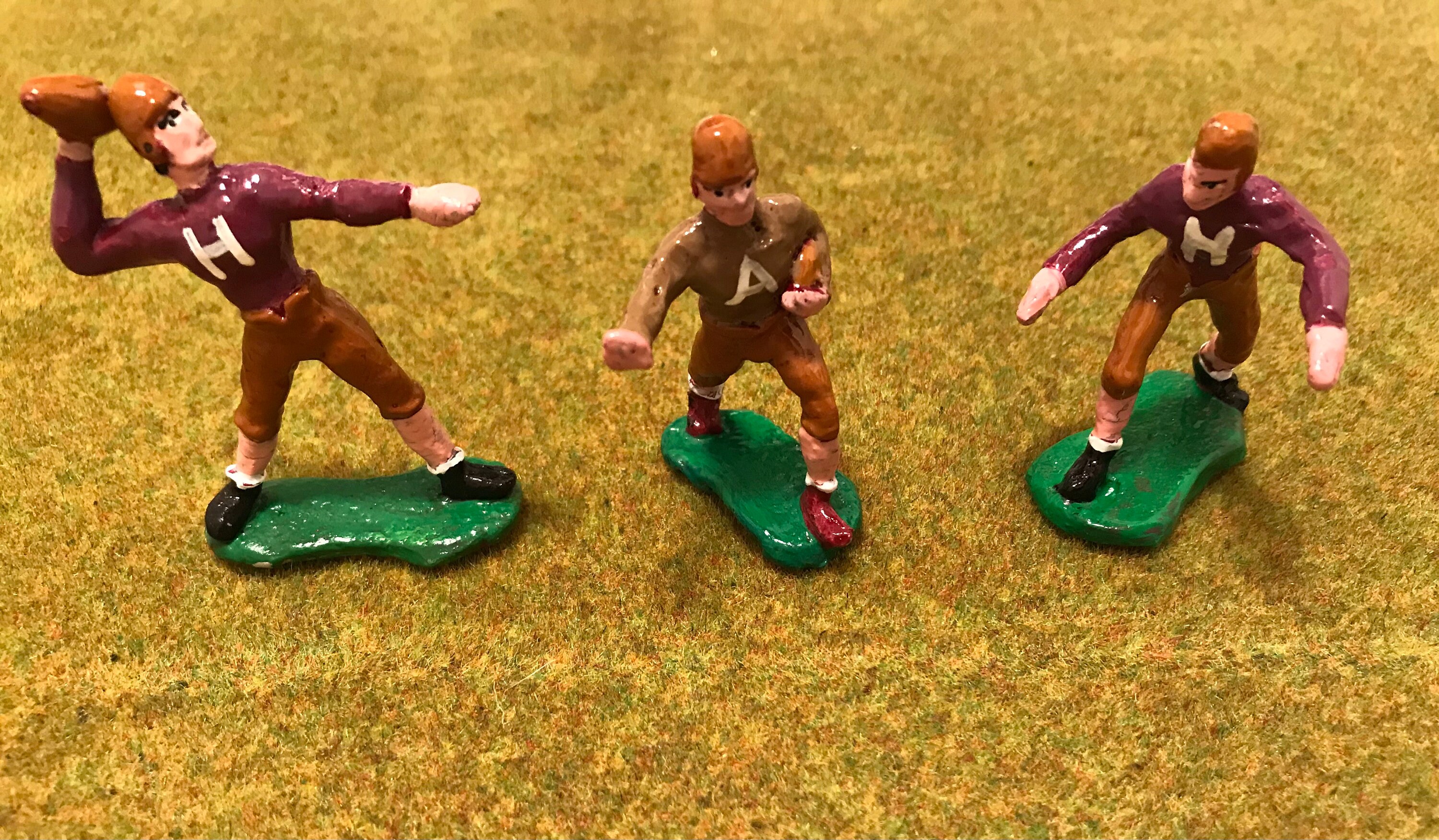Old Time Football Players 60mm Metal Figures - Etsy