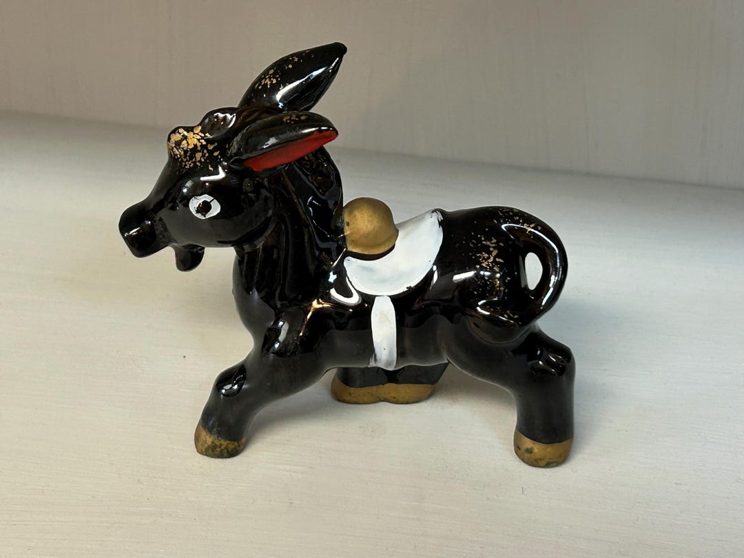 Redware Dee Bee Co. Donkey Figurine 1950s - Etsy