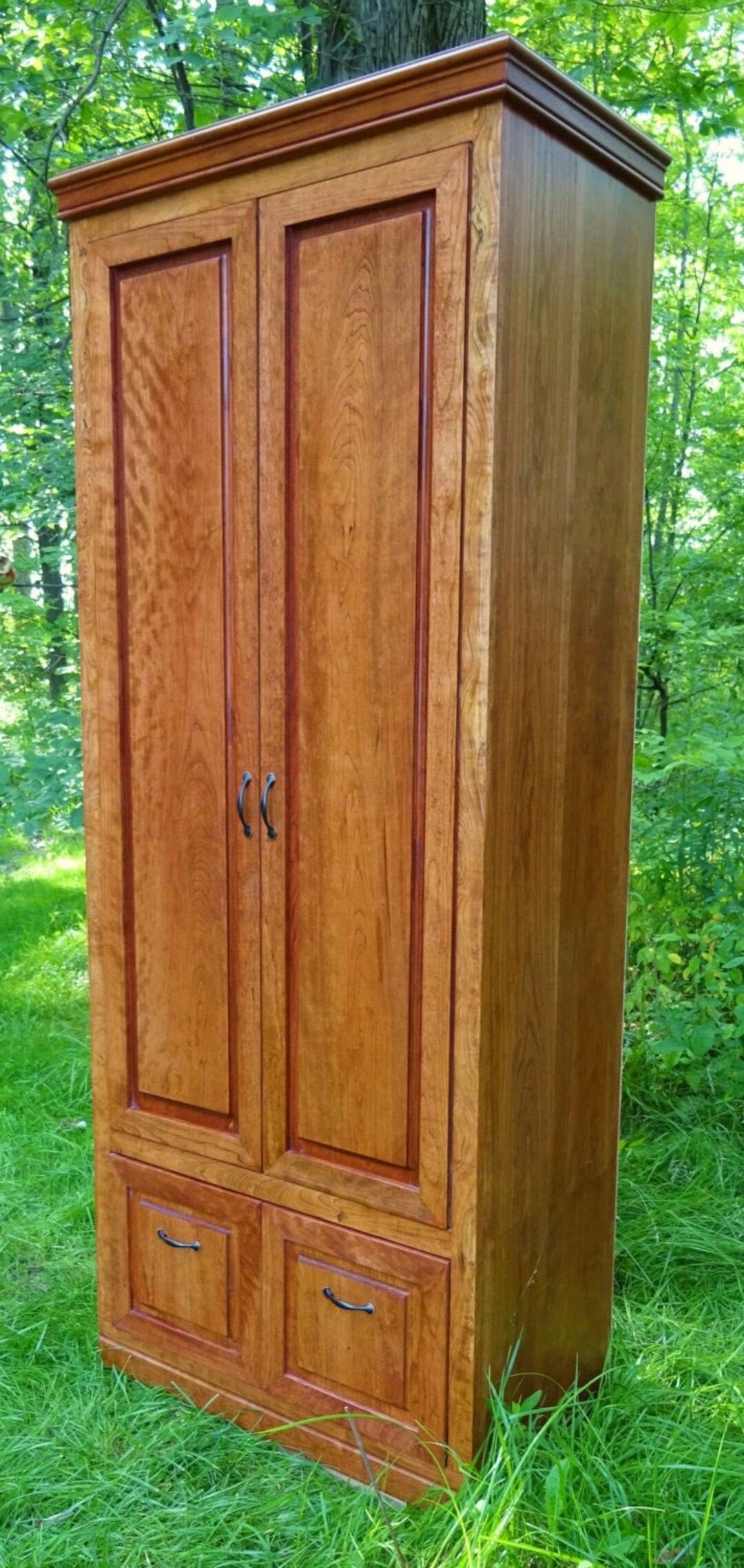 Very Large Cherry Pantry With Door Shelves and Plenty of Extras - Etsy