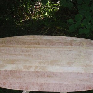 Elliptical Curly Maple Walking Table - Etsy