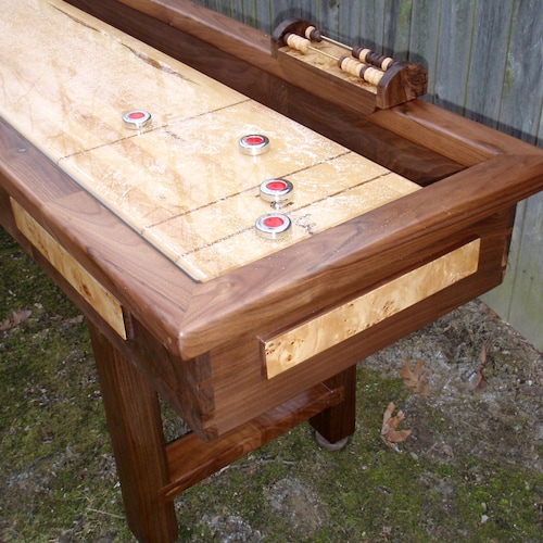 Shuffleboard Table in Walnut and Burl or Curling Table Eh - Etsy