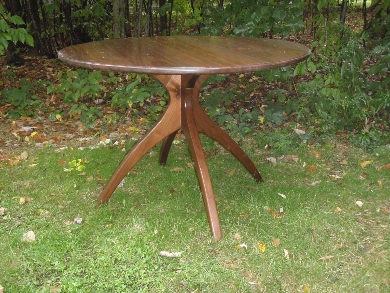 Small Walking Table in All Walnut in the Rain - Etsy