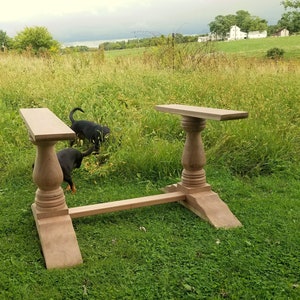 Walnut Turned Post Table Base - Etsy