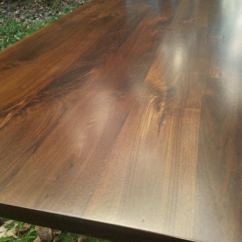 Large Walnut Dining Table with Custom Base | Etsy